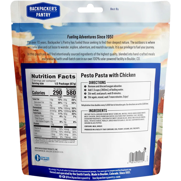 Pesto Pasta with Chicken (2 Servings) – Sports Basement